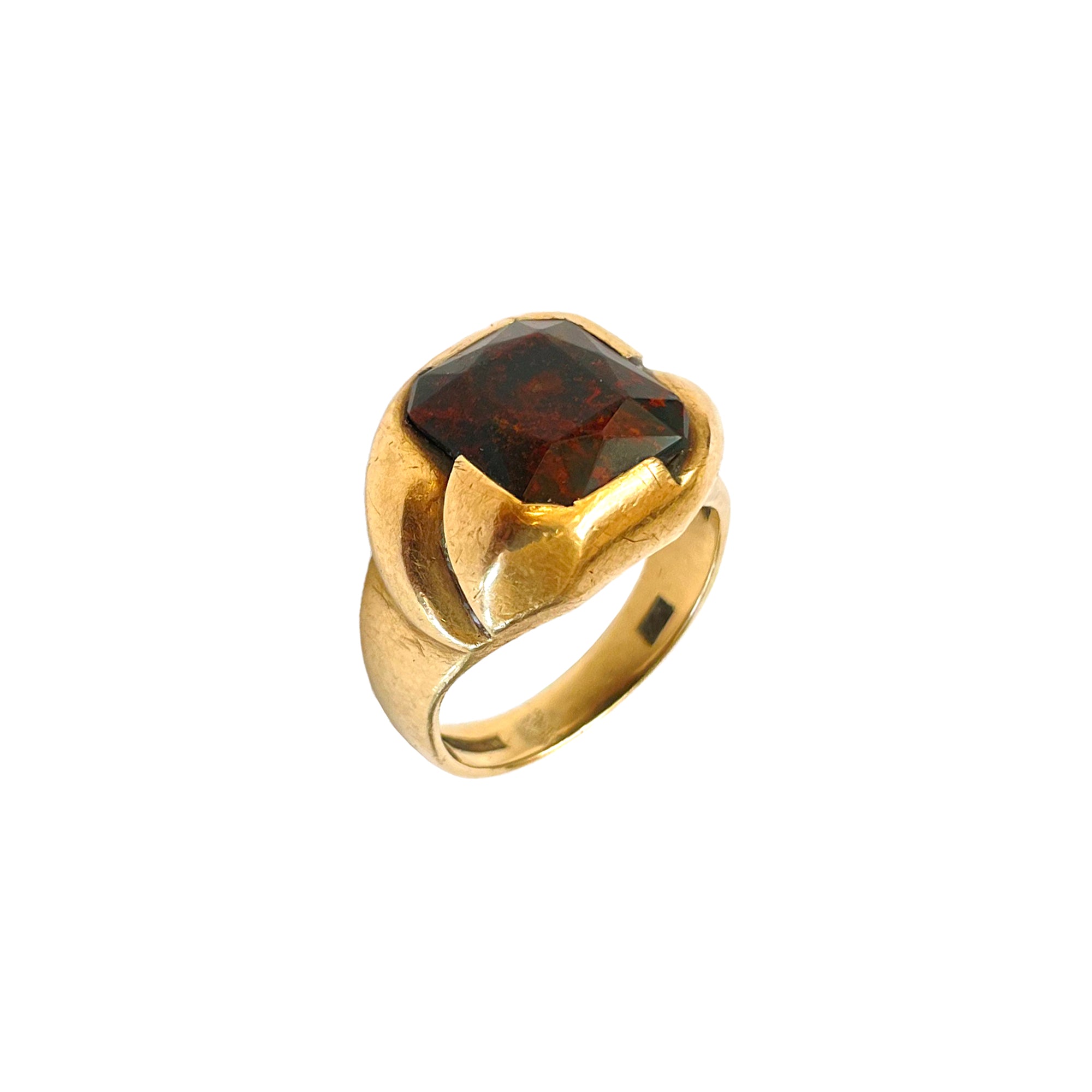 10k Gold Ring with Bloodstone – The Window