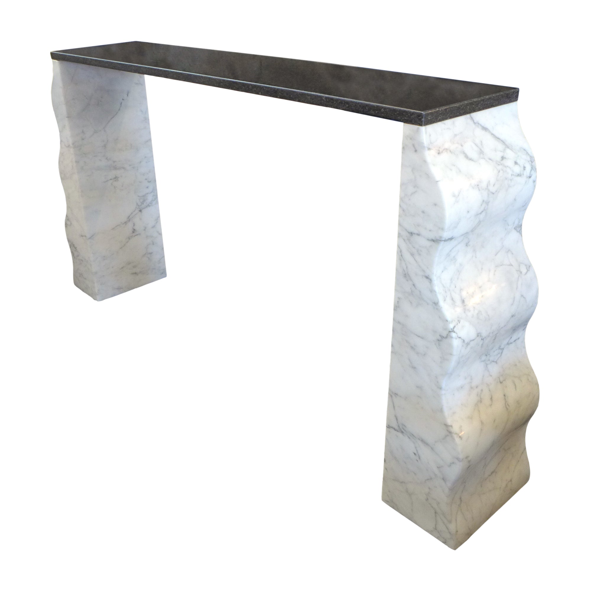 Montenegro Console Table in Carrara Marble & Granite by Ettore Sottsas ...
