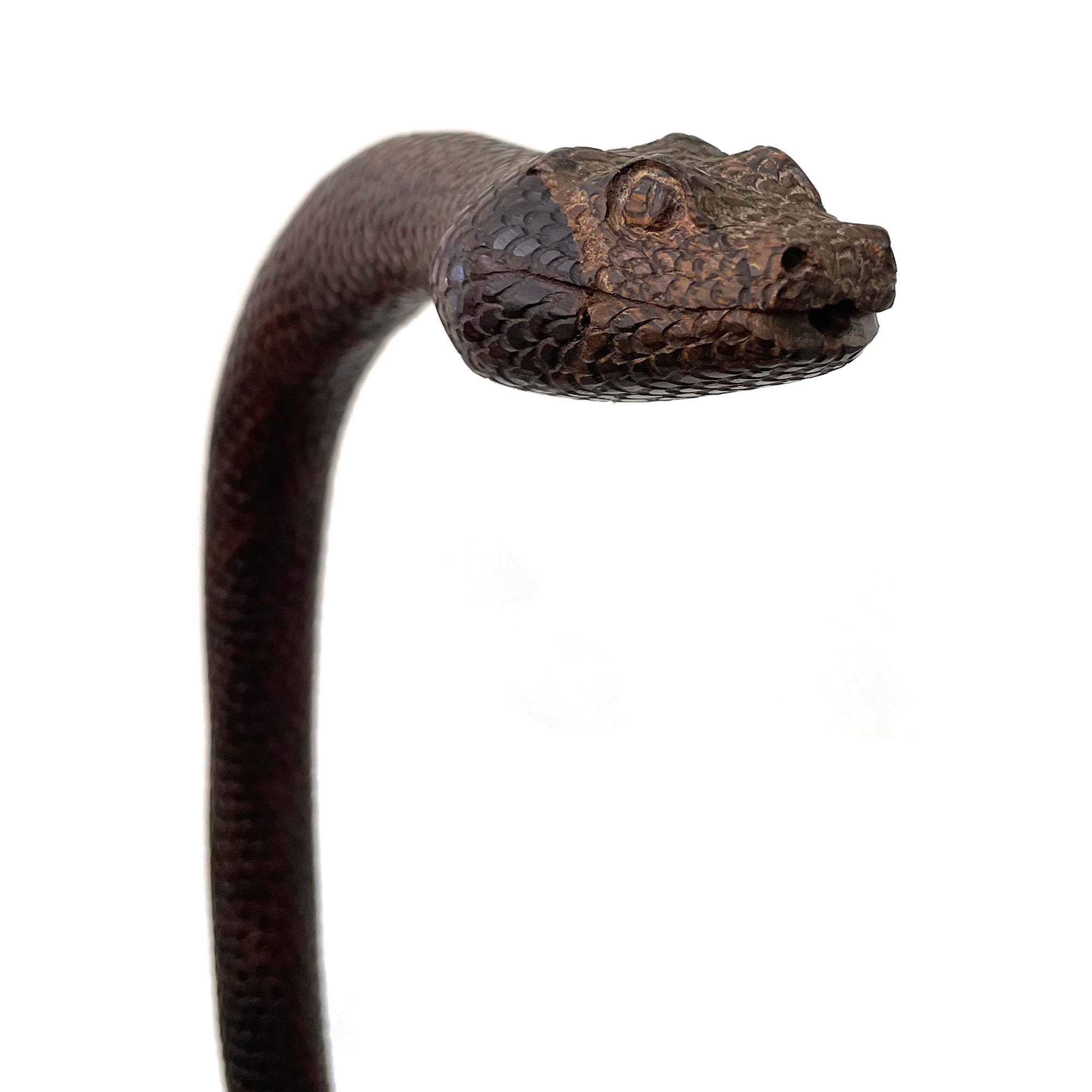 Folk Art Carved Wood Snake Cane or Walking Stick – The Window