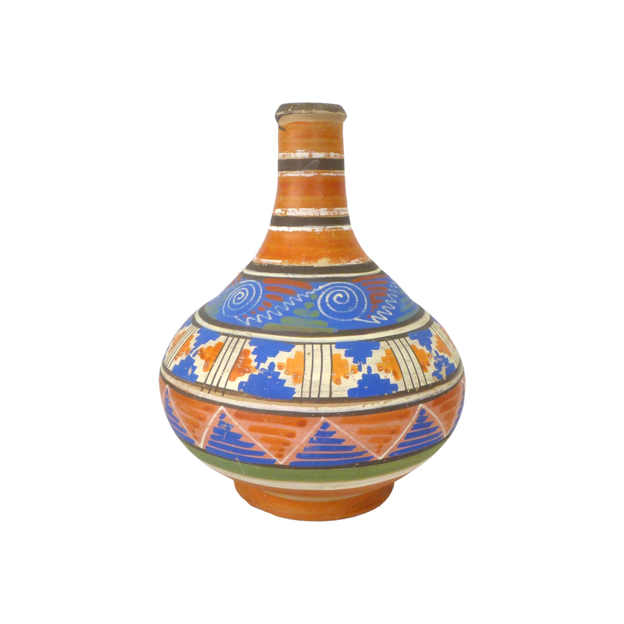 Graphically Painted Native American Ceramic Vase – The Window
