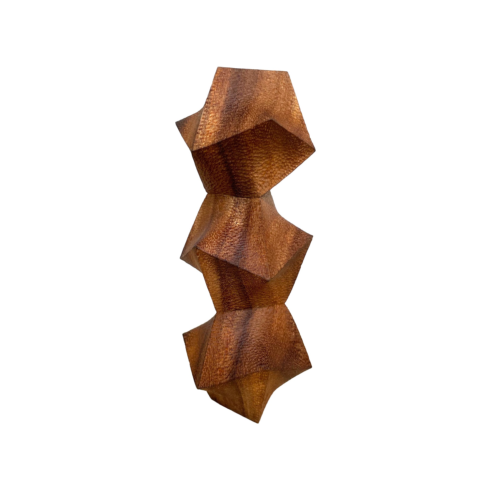 Small Contemporary Carved Wood Hard/Soft Totem Sculpture by Aleph Gedd ...