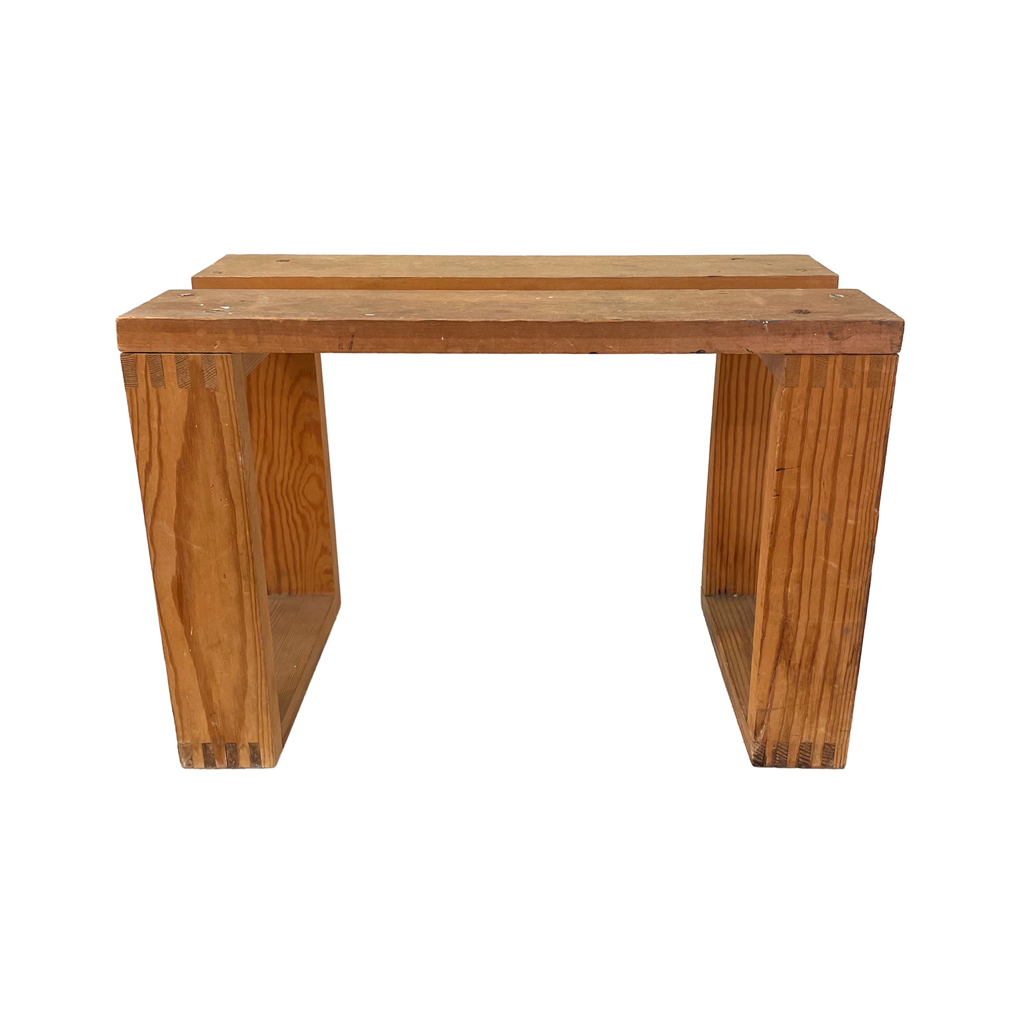 Small Scandinavian Pine Slat Bench or Stool – The Window