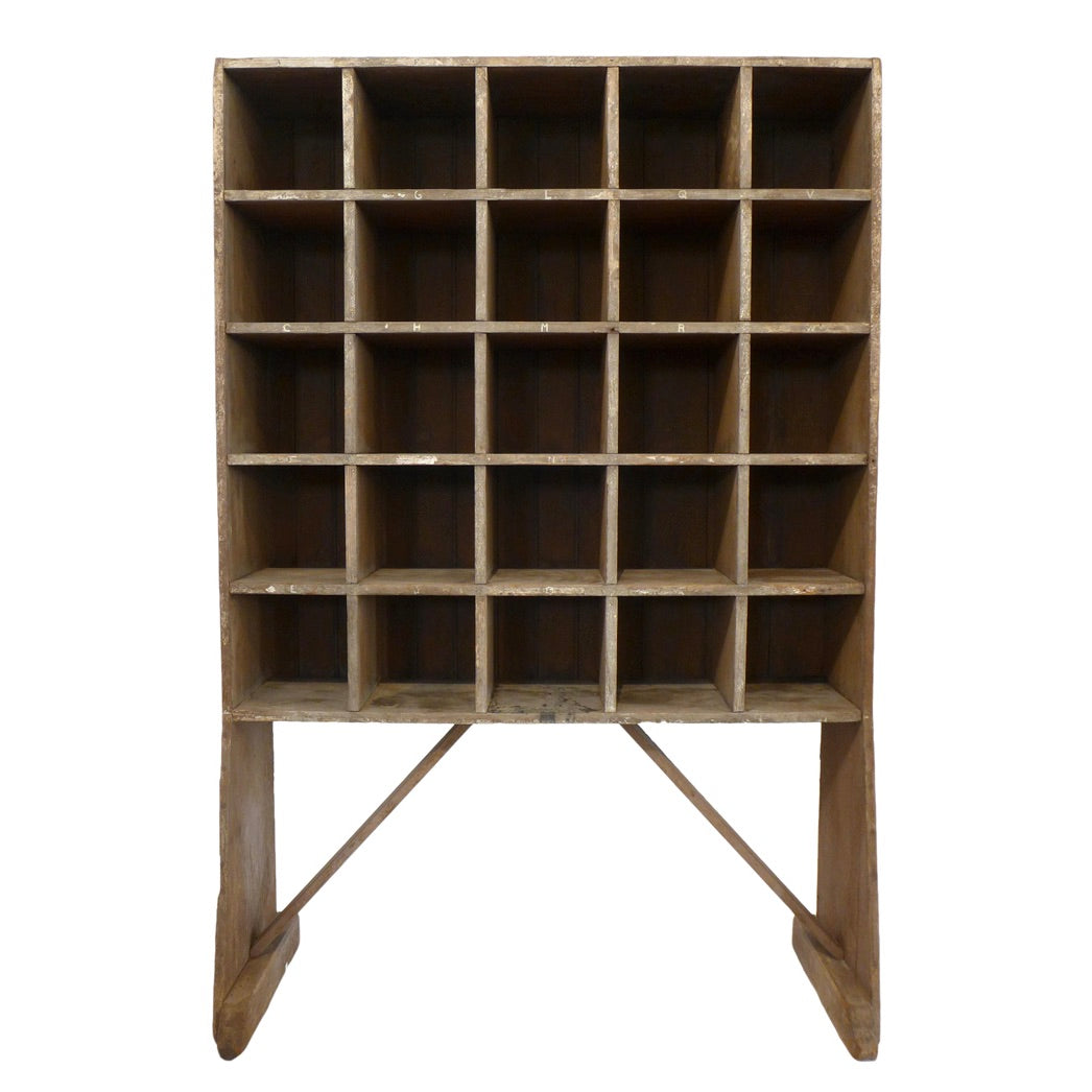 Primitive Wood Cubby Storage Cabinet – The Window